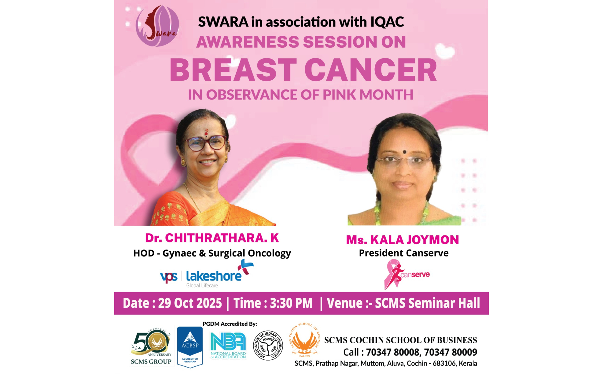 SWARA Hosts Breast Cancer Awareness Session in Observance of Pink Month ...